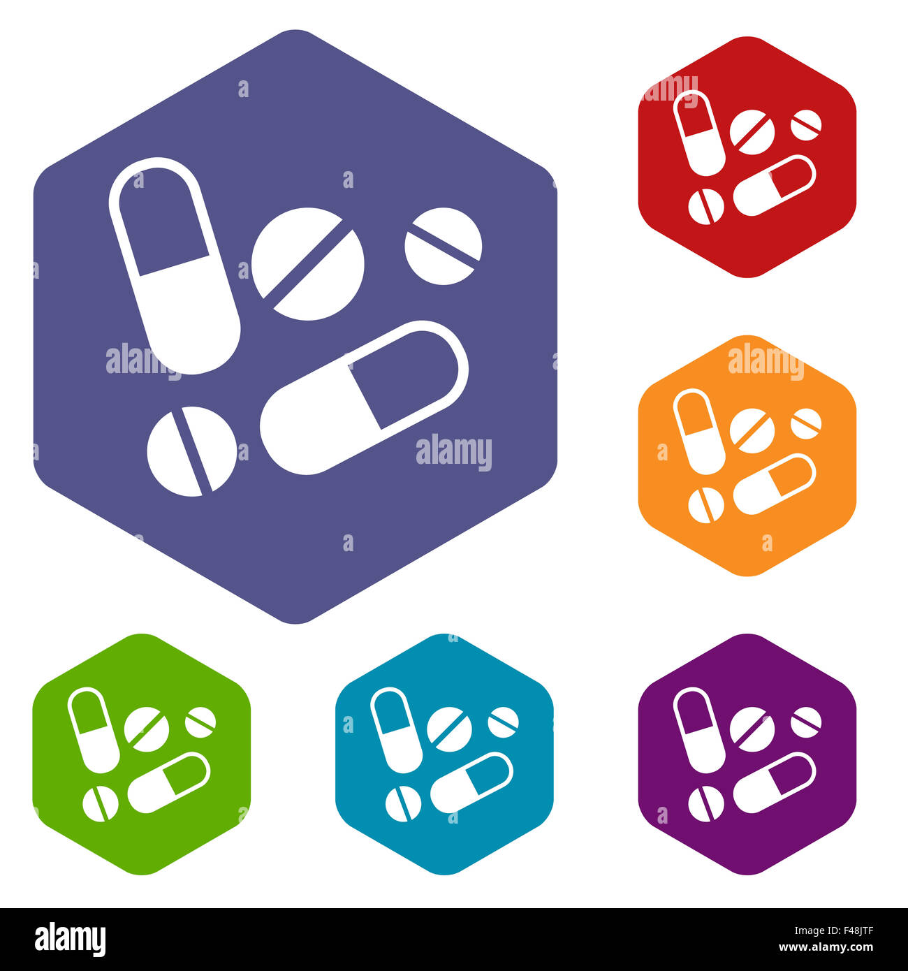 Tablets rhombus icons Stock Photo - Alamy