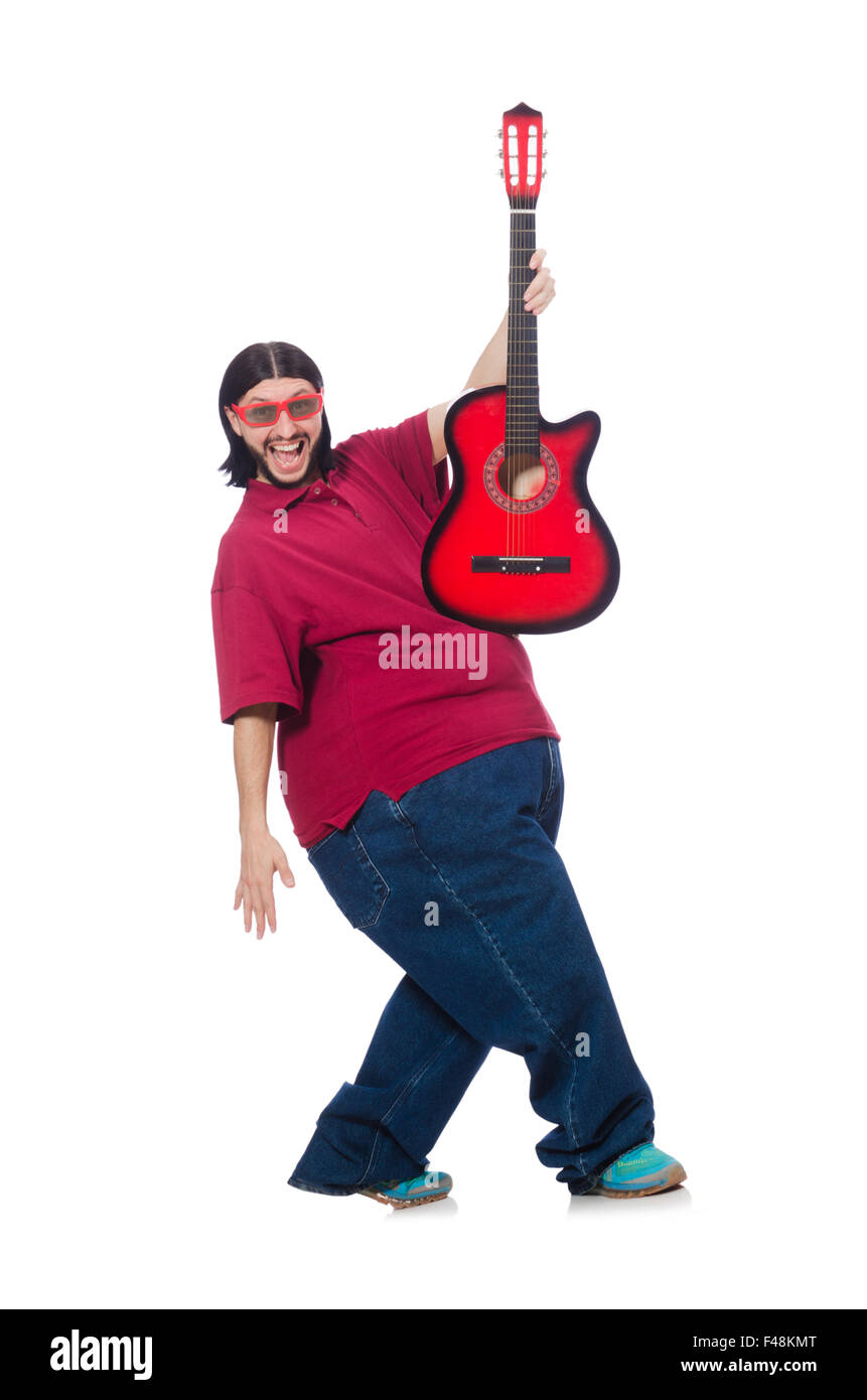 Fat man and guitar hi-res stock photography and images - Alamy