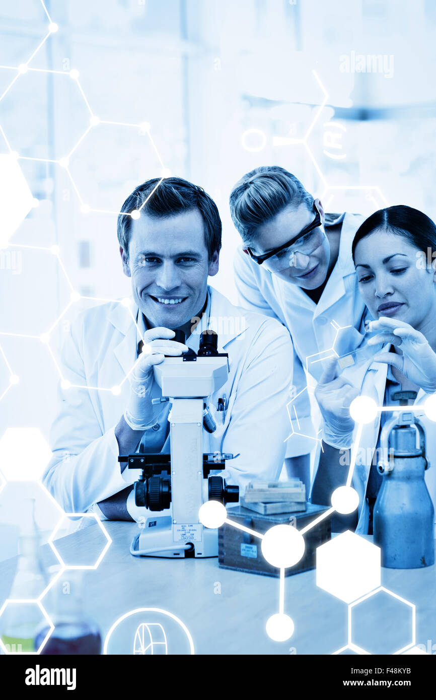 Composite image of science graphic Stock Photo - Alamy