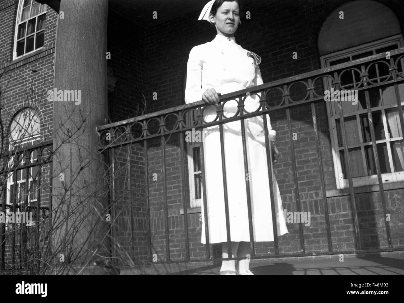 Nurse at the State Hospital in Springfield, Ohio during 1931. Insane ...