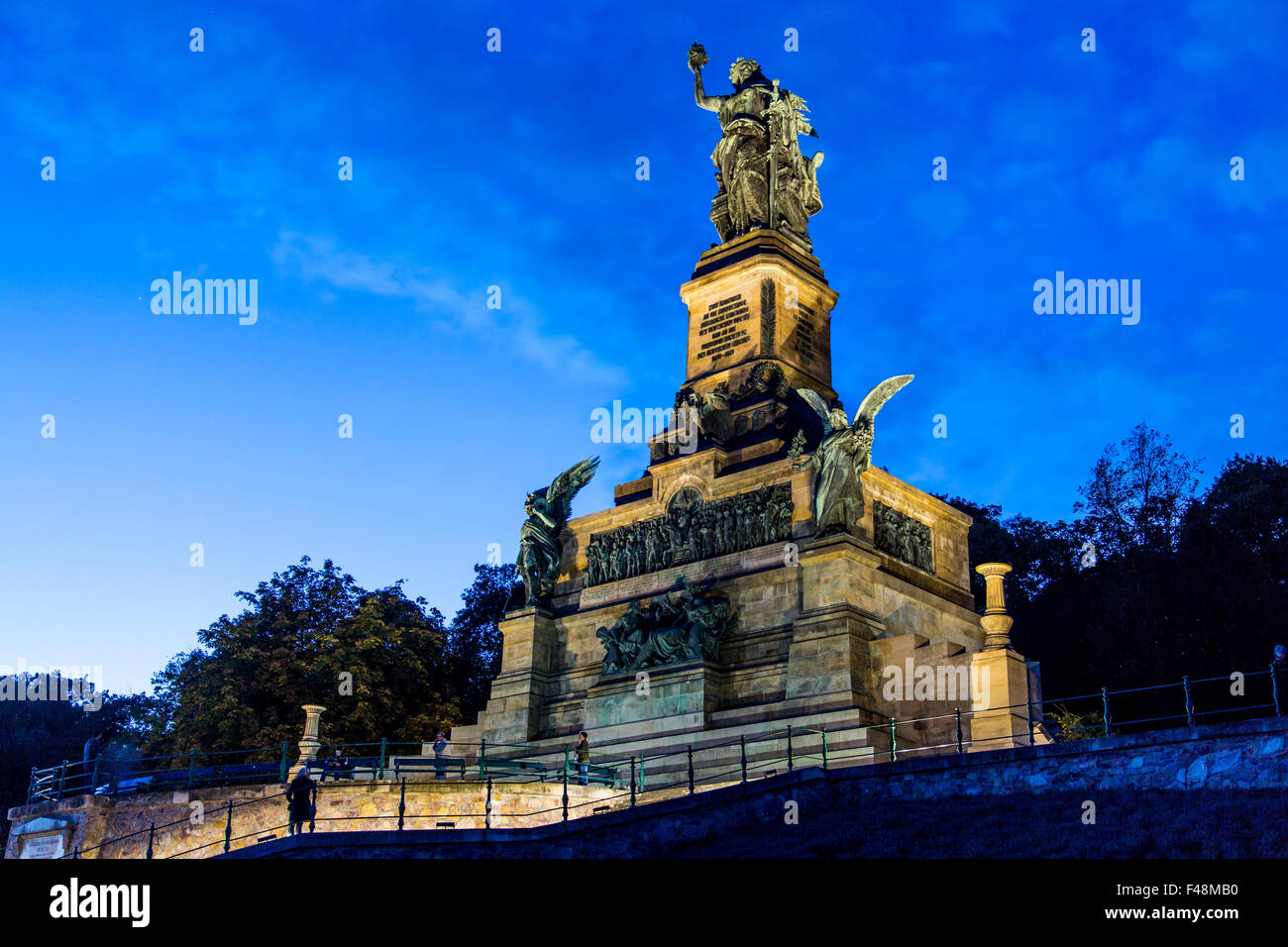 Niederwald Monument, Germania statue, part of the UNESCO Upper Middle ...