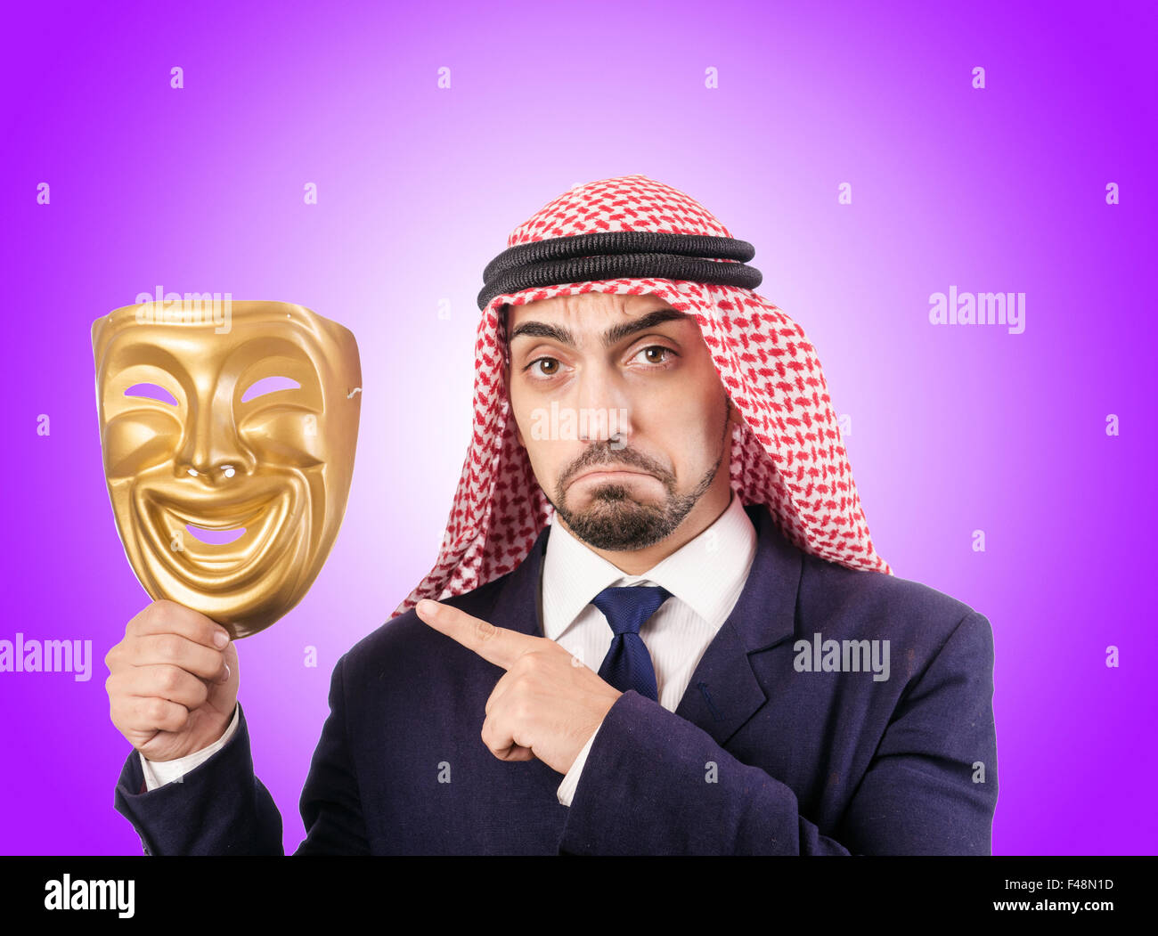Arab businessman against the gradient Stock Photo - Alamy