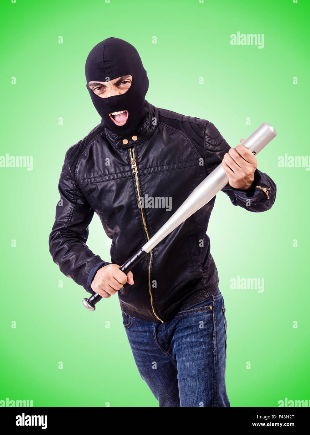Male thug against the gradient Stock Photo - Alamy
