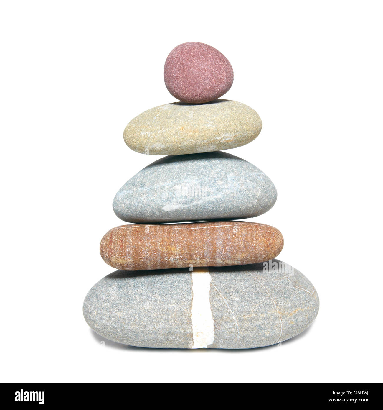 Pyramid of stones isolated on white Stock Photo - Alamy