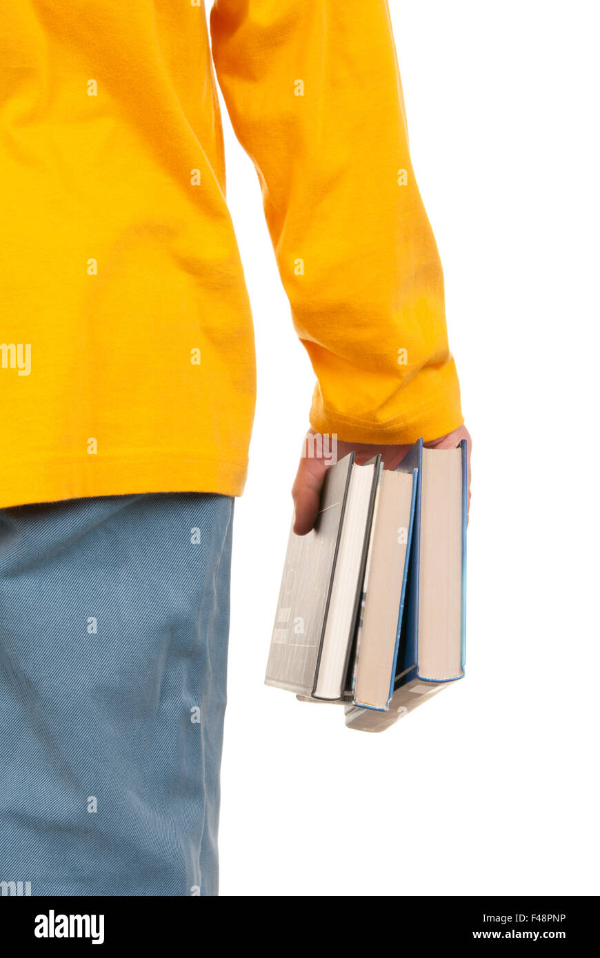 Books hand hi-res stock photography and images - Alamy