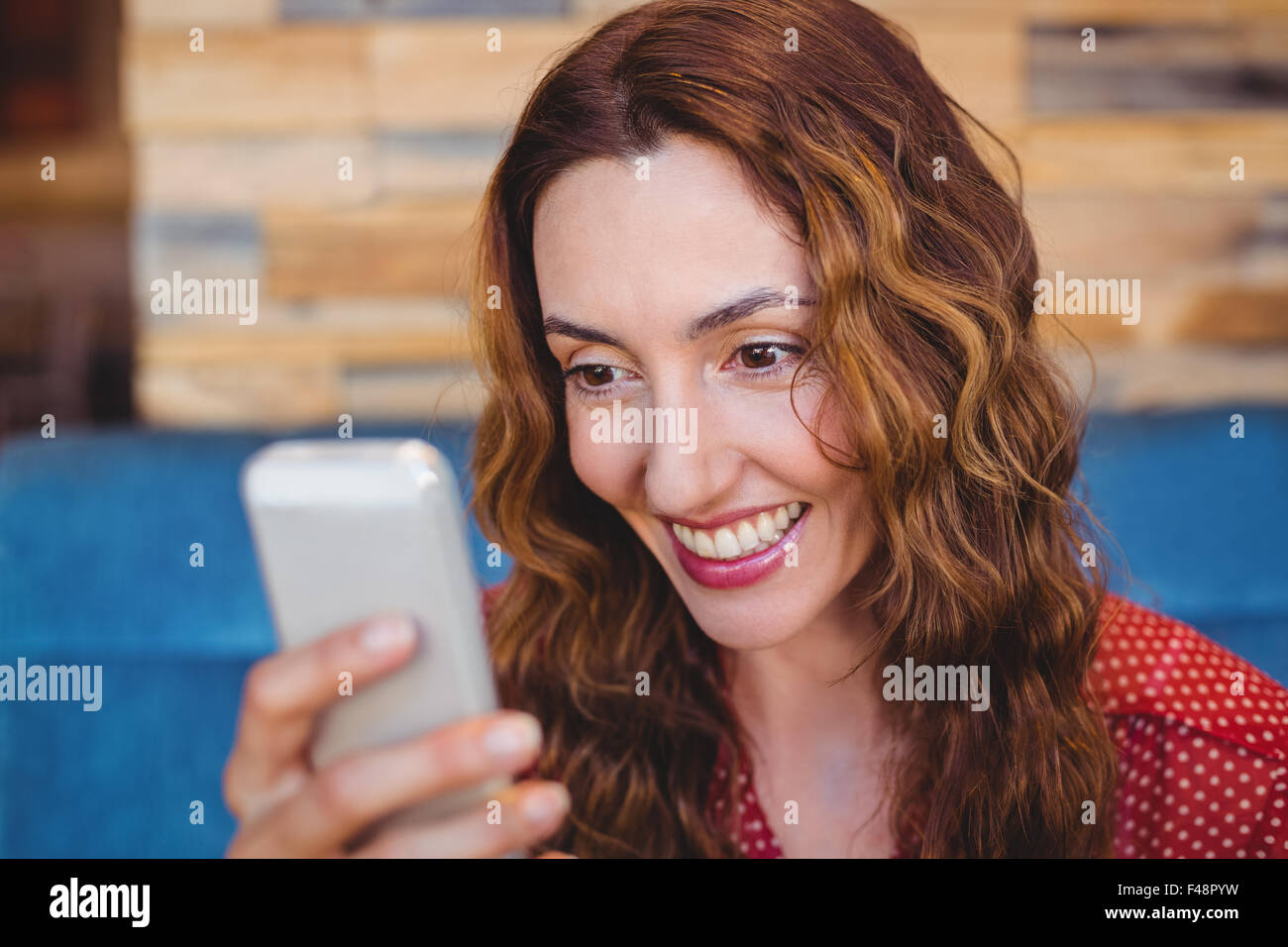 Woman using the phone Stock Photo - Alamy