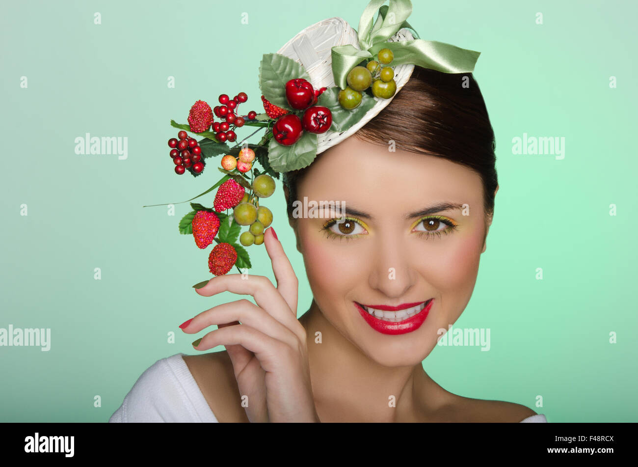 Elegant woman touching hi-res stock photography and images - Alamy