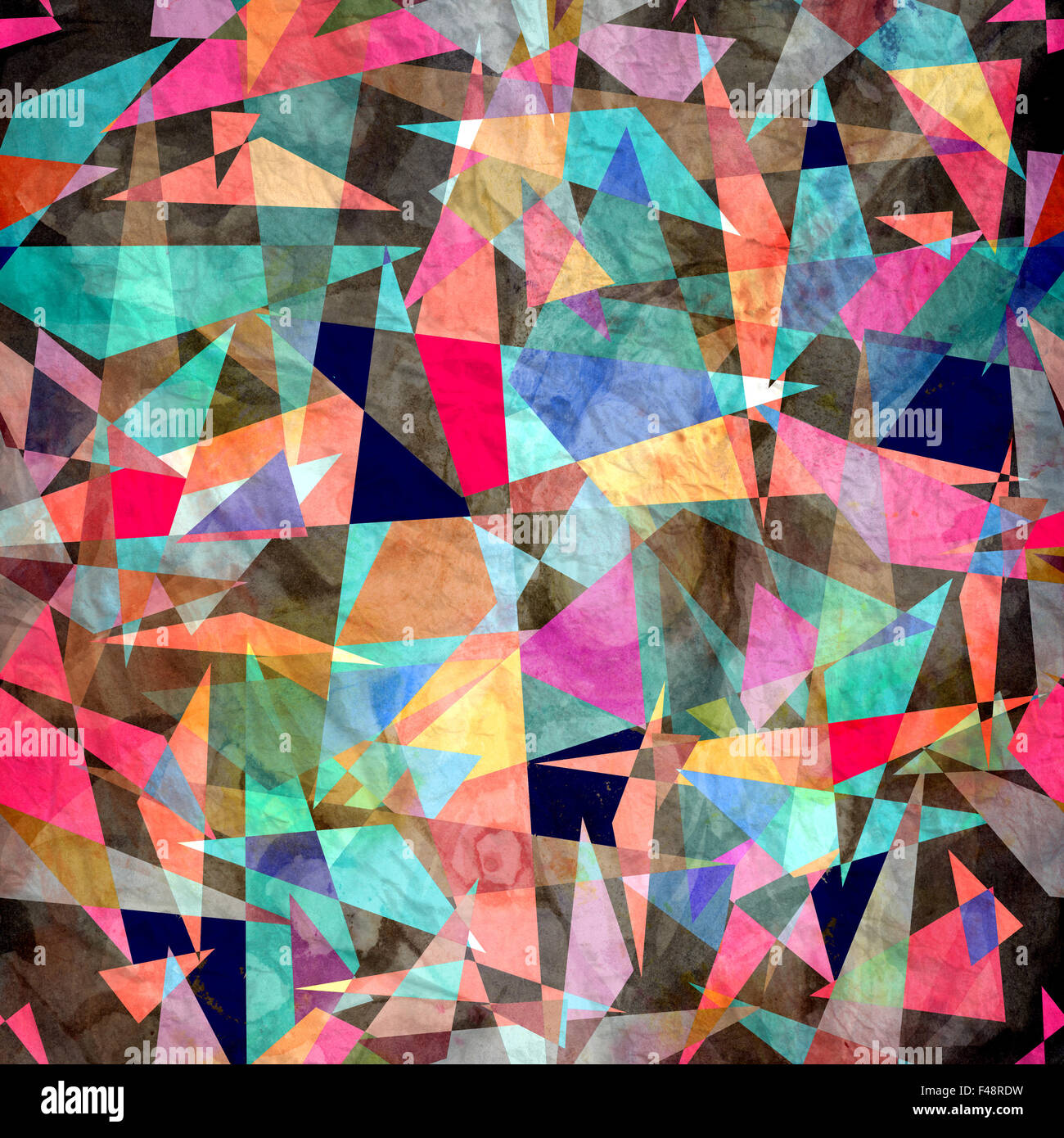 Abstract bright colorful background with different geometric elements ...