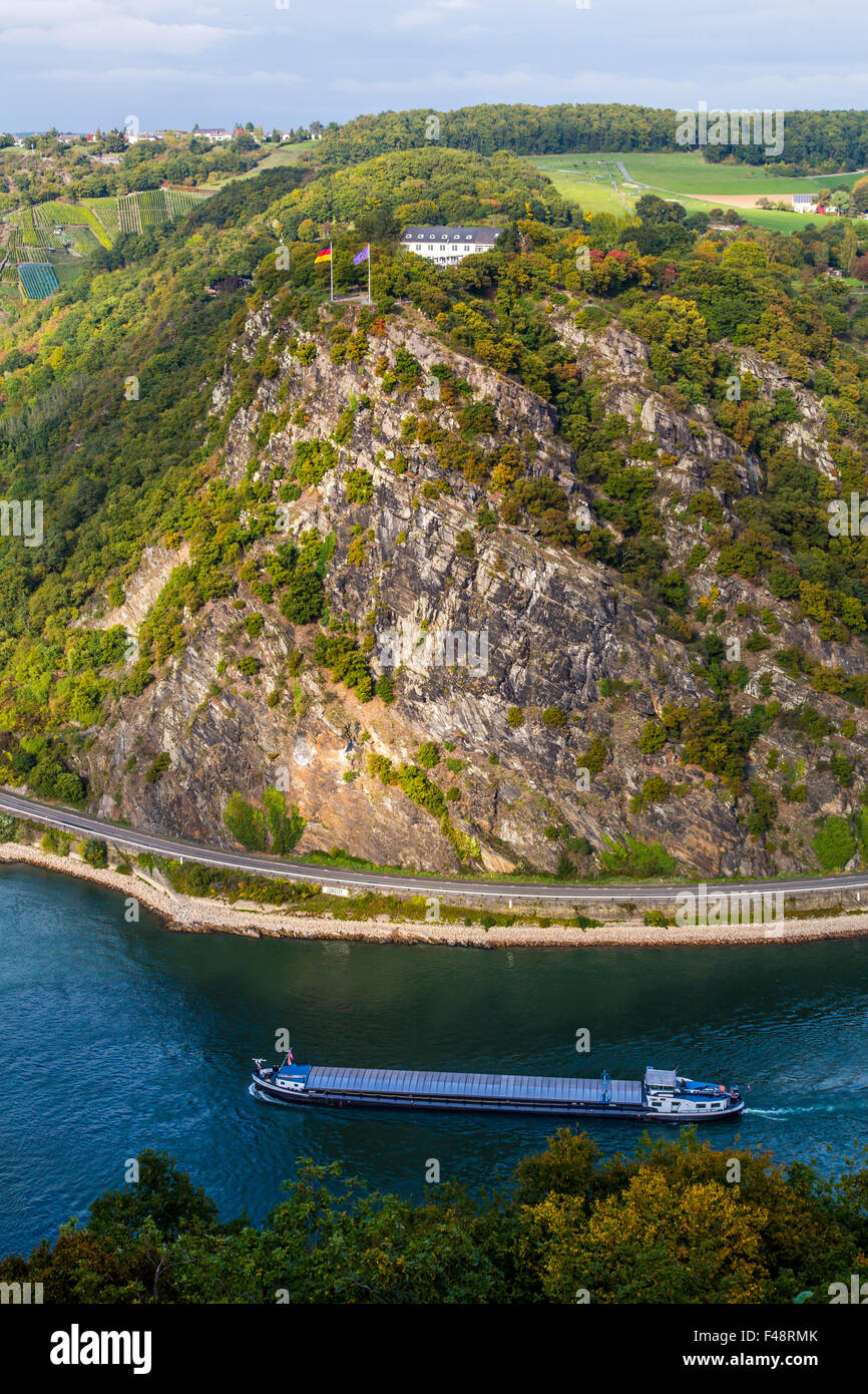 Lorelei rock, Rheingau, UNESCO world heritage site, Upper Middle Rhine ...