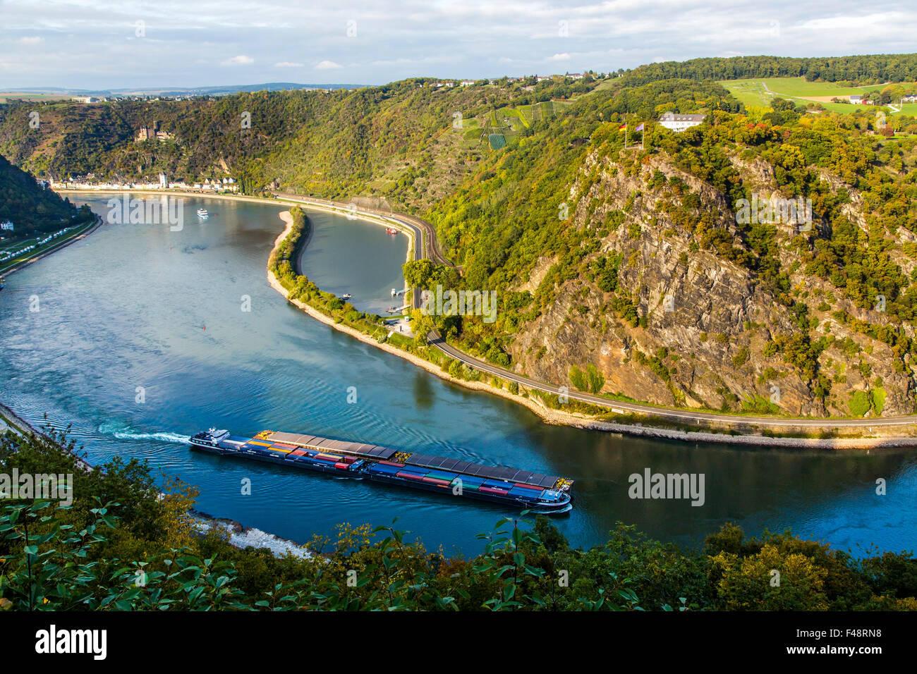Lorelei rock, Rheingau, UNESCO world heritage site, Upper Middle Rhine ...