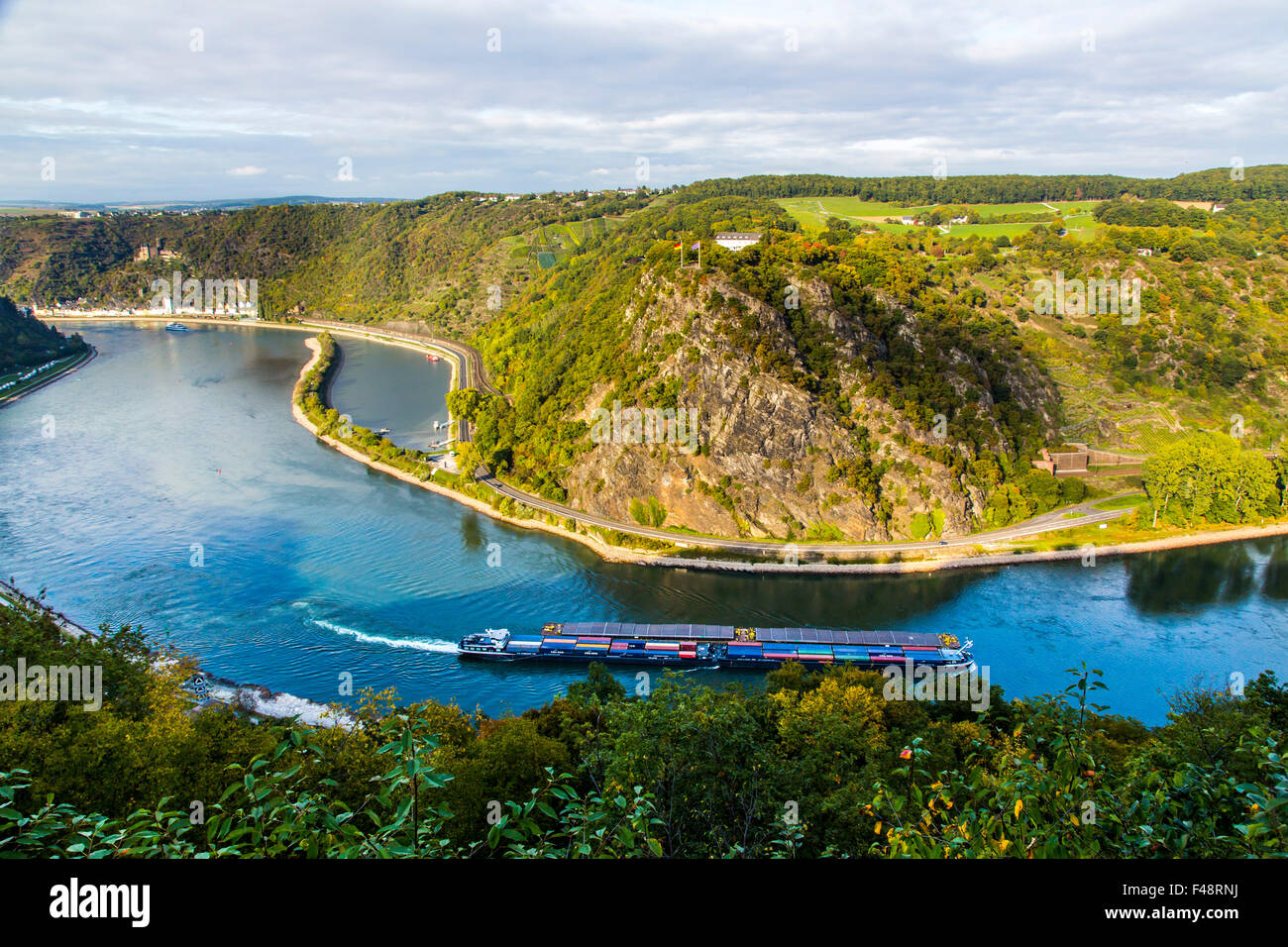 Lorelei rock, Rheingau, UNESCO world heritage site, Upper Middle Rhine ...