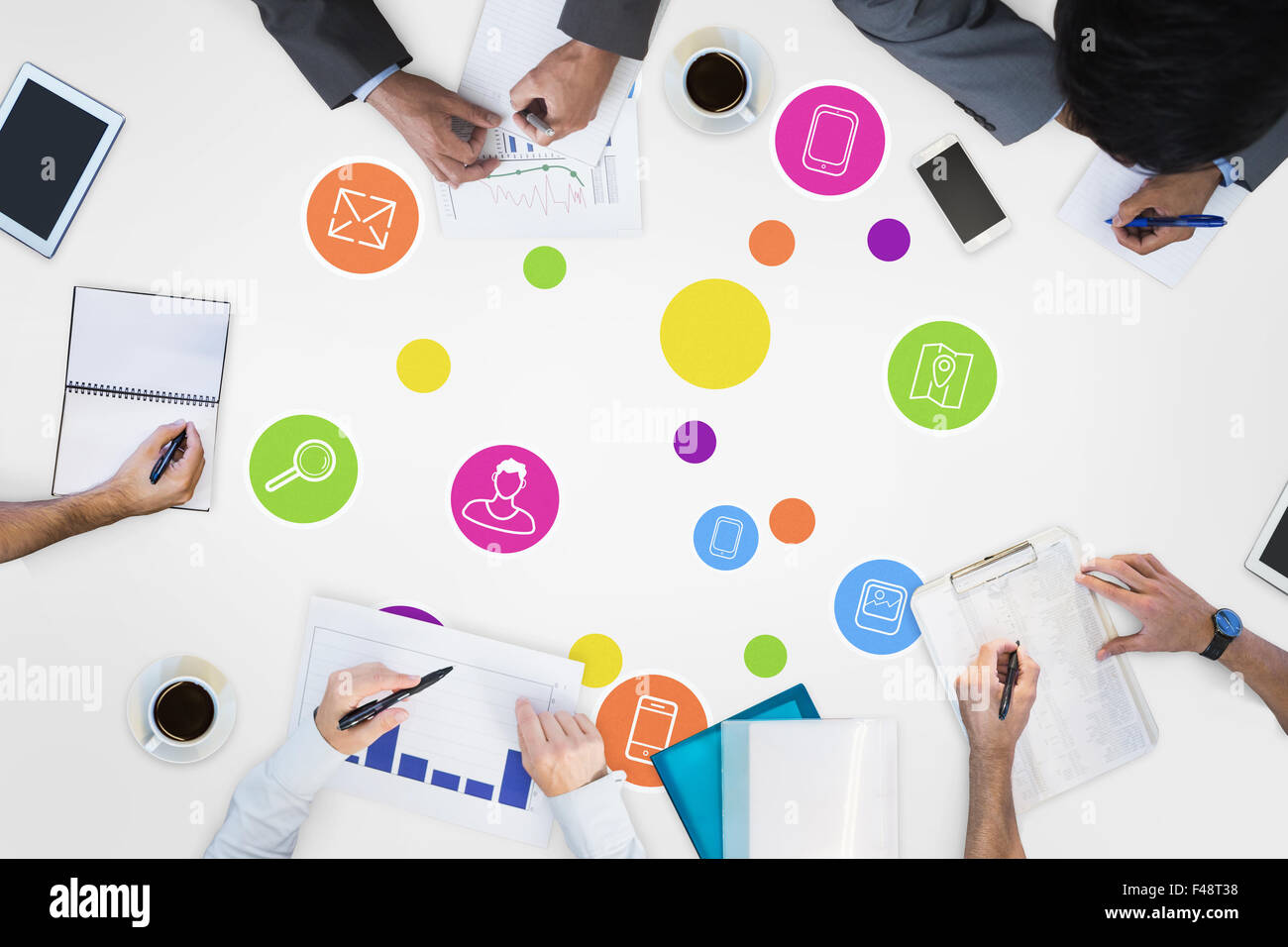 Composite image of business meeting Stock Photo - Alamy