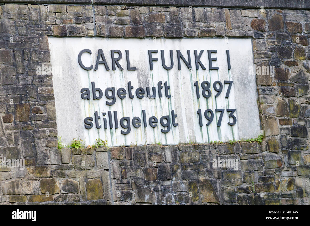 Sign on an old coal mines Stock Photo - Alamy