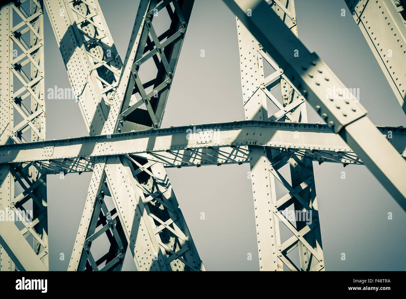 Modern Bridge frame closeup. Filtered image Stock Photo - Alamy