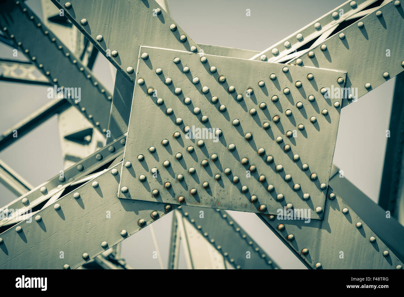 Modern Bridge frame closeup. Filtered image Stock Photo - Alamy