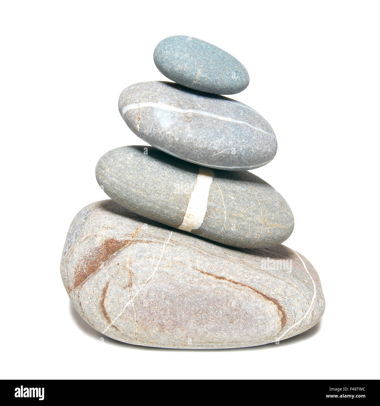 Pyramid of stones isolated on white Stock Photo - Alamy