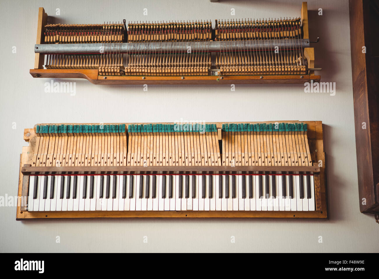 A old keyboard of a piano Stock Photo - Alamy