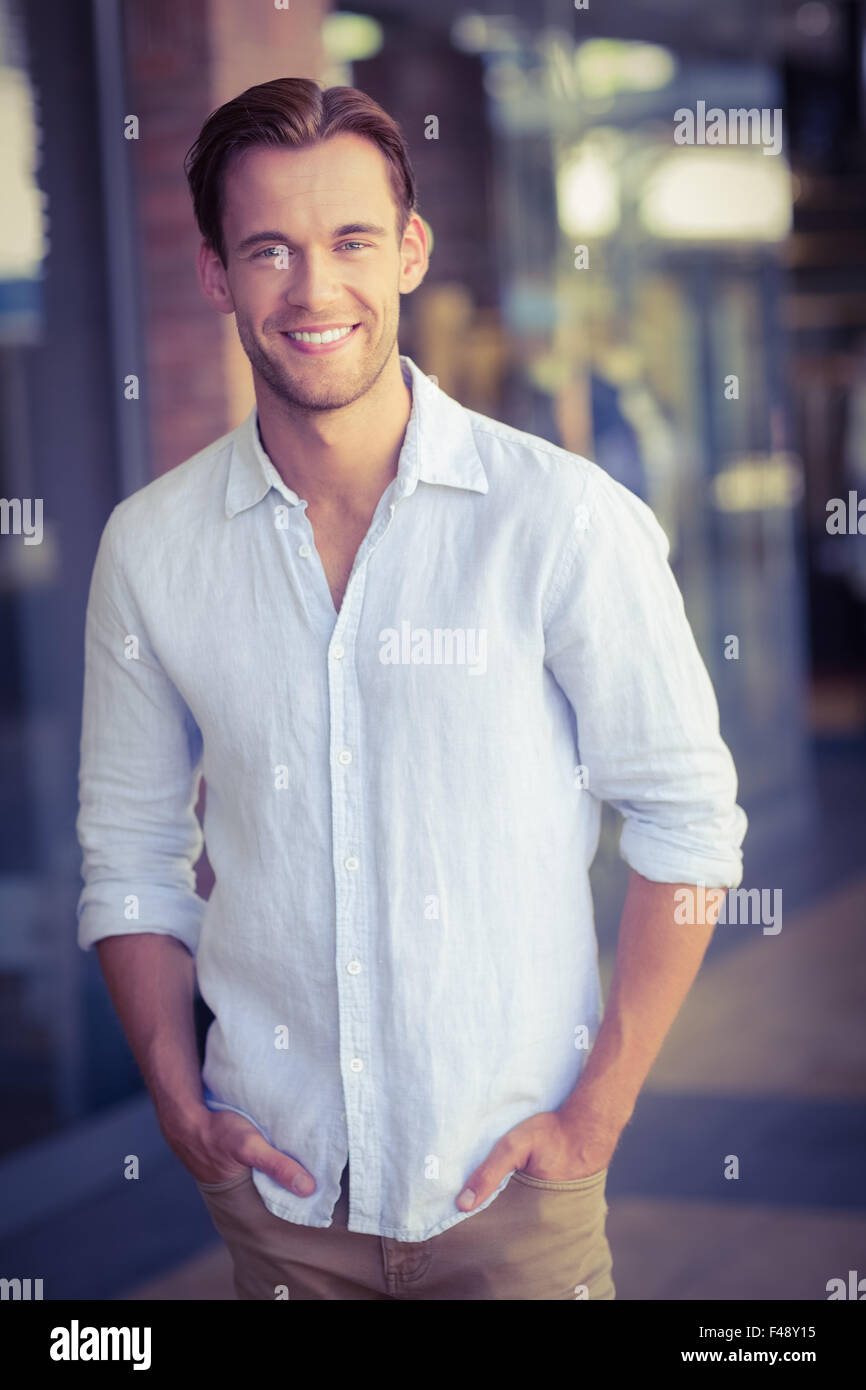 Portrait of happy smiling man Stock Photo - Alamy