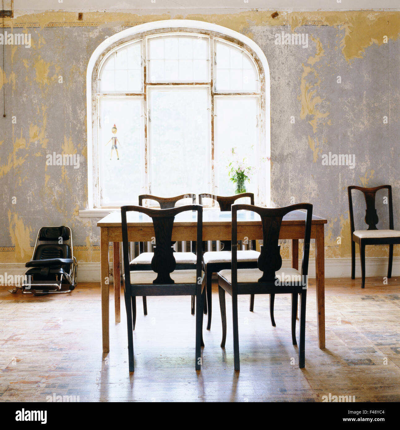 A table at a window in a old house Stock Photo - Alamy