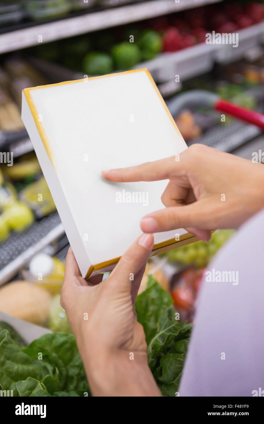 Woman pointing her shopping list Stock Photo - Alamy Woman pointing her shopping list Stock Photo - Alamy