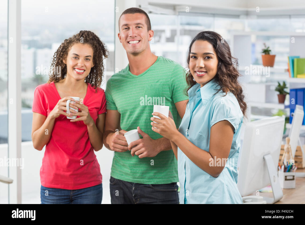 Team during break time in office cafeteria Stock Photo - Alamy