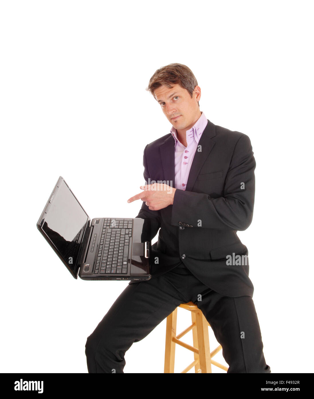 Handsome man laptop showing hi-res stock photography and images - Alamy