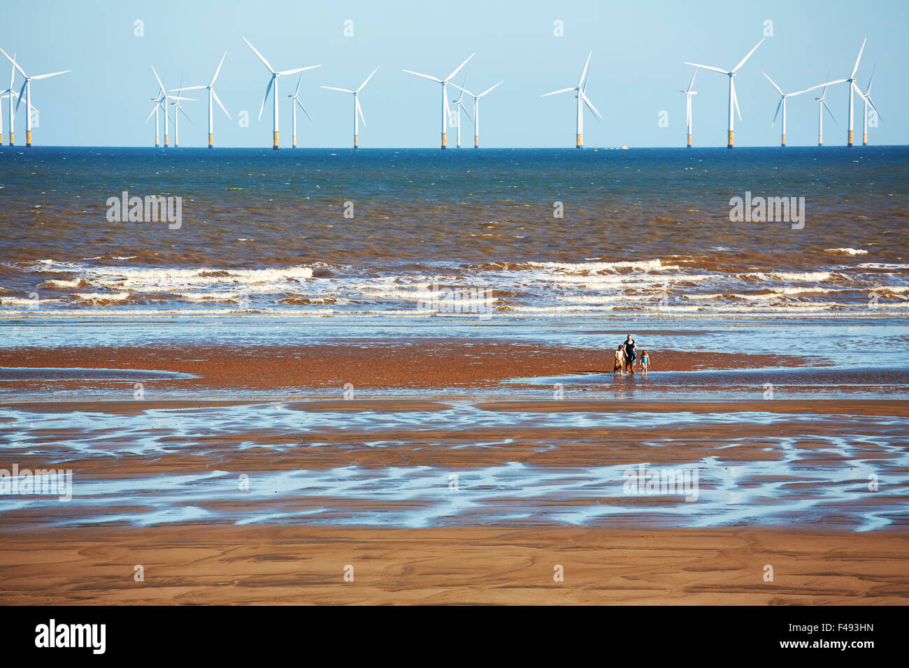 View of Lincolnshire Offshore Wind Farm at Skegness, Lincolnshire ...