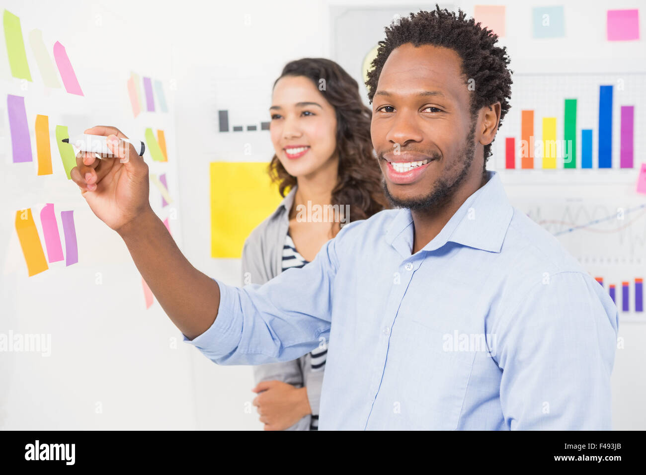 Business woman presenting statistic graph hi-res stock photography and ...