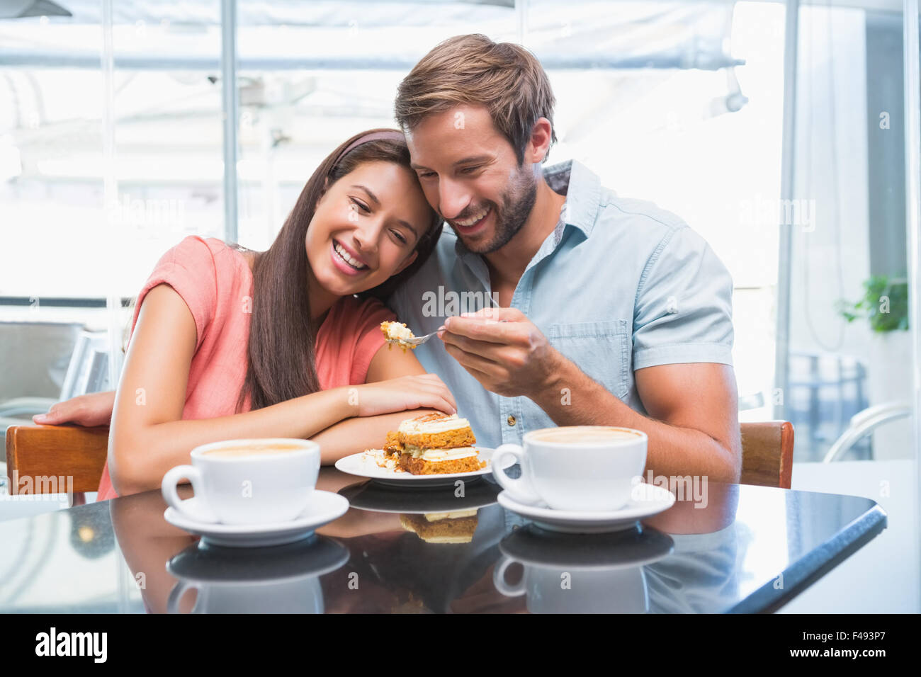 Couple sharing cake hi-res stock photography and images - Alamy