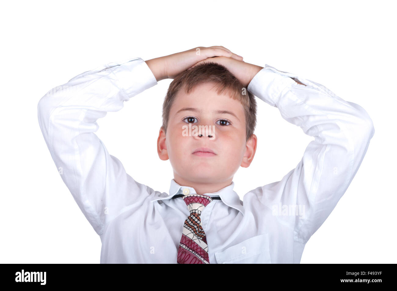 Hand hands on head hi-res stock photography and images - Alamy