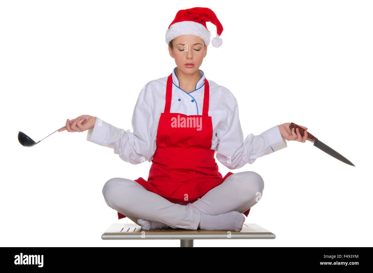 Festive cook with kitchen utensils Stock Photo - Alamy