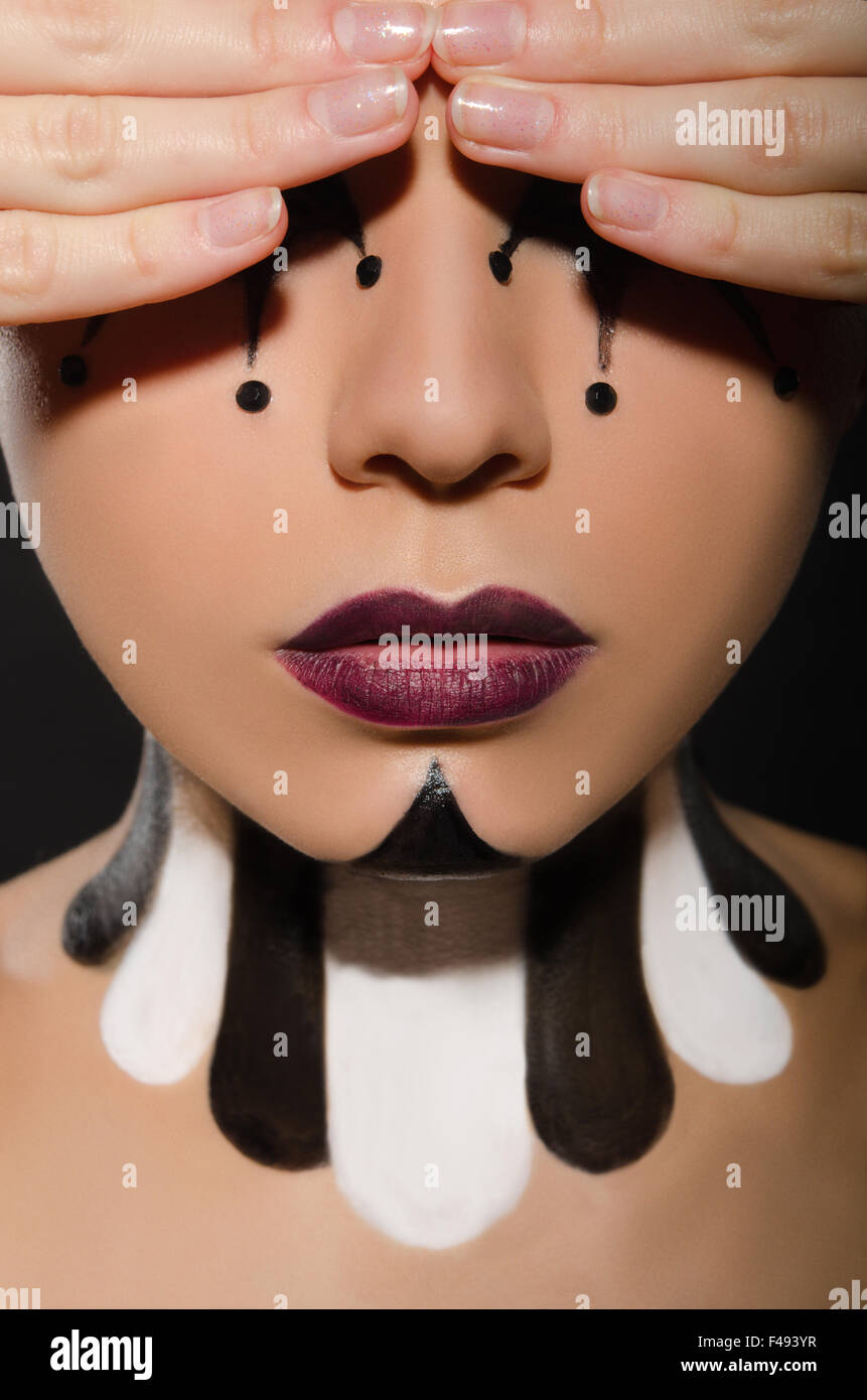 Portrait of woman with creative makeup Stock Photo - Alamy