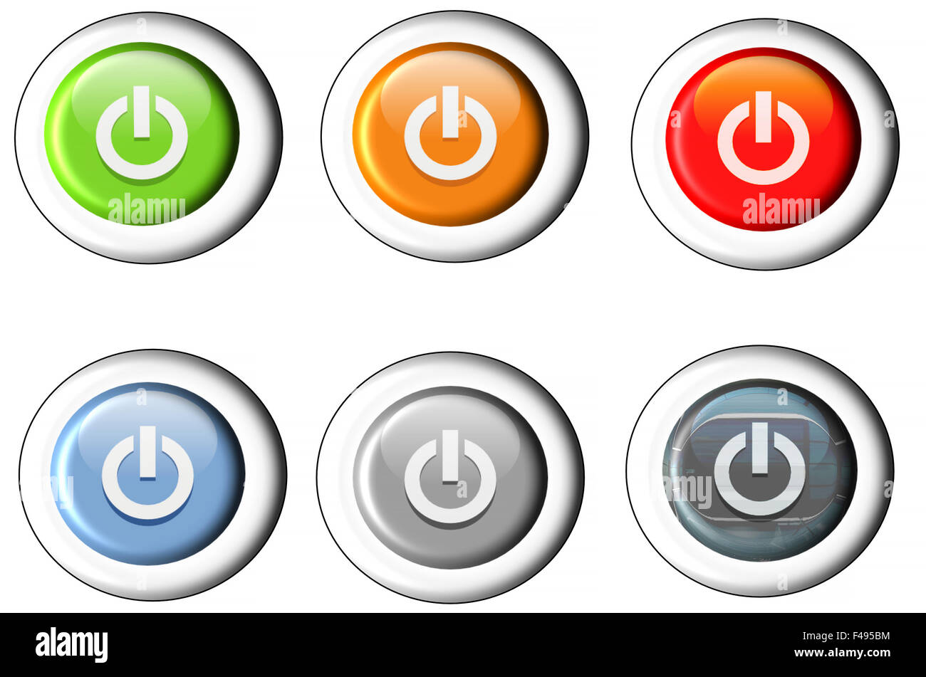 Start icon set Stock Photo - Alamy