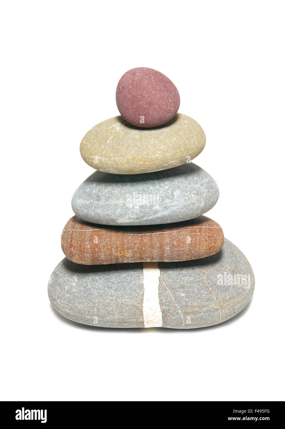 Pyramid of stones isolated on white Stock Photo - Alamy