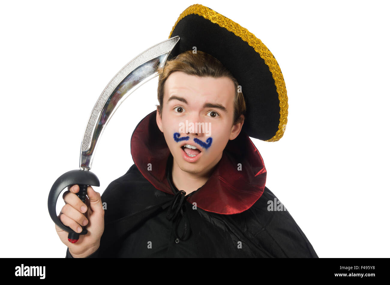Young pirate holding sword hi-res stock photography and images - Alamy