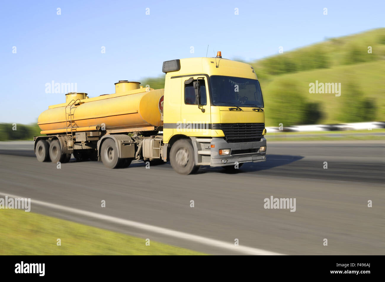 Lorry with tank car hi-res stock photography and images - Alamy