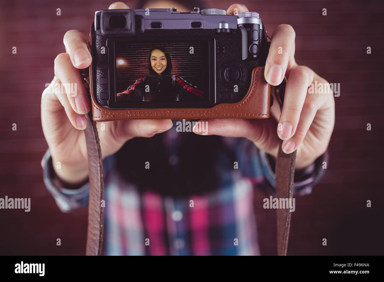 Young beautiful woman doing selfie hi-res stock photography and images ...