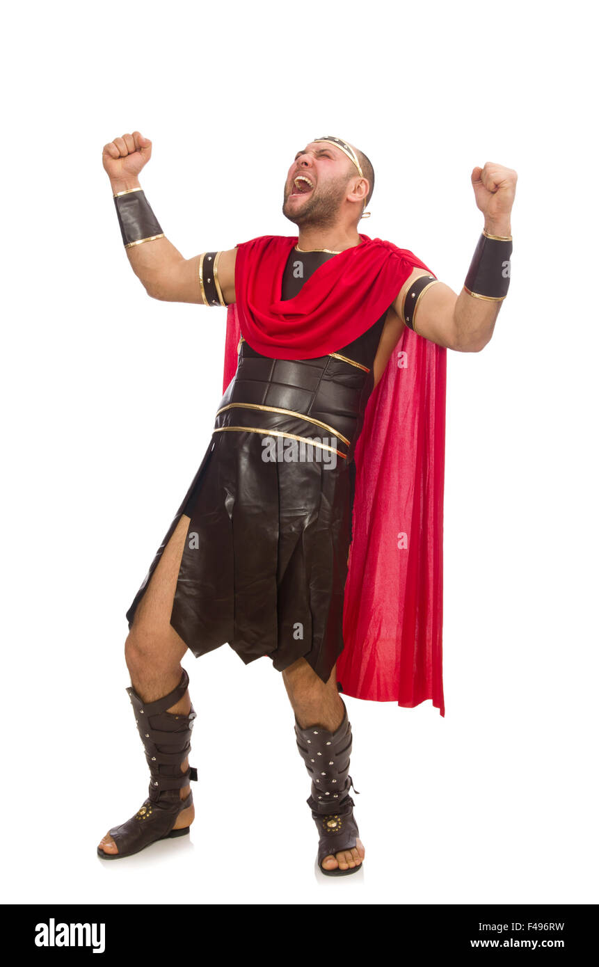 Gladiator isolated on white Stock Photo - Alamy