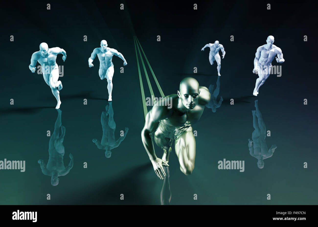 Business Competition with a Winning Leader Skill Stock Photo - Alamy