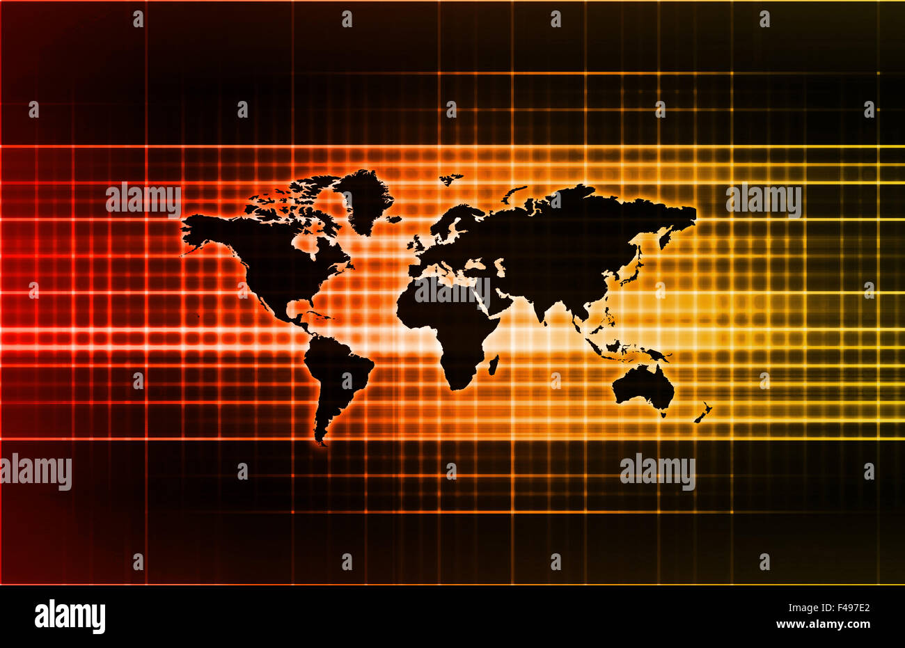 International Trade on a Global Scale with Map Stock Photo - Alamy
