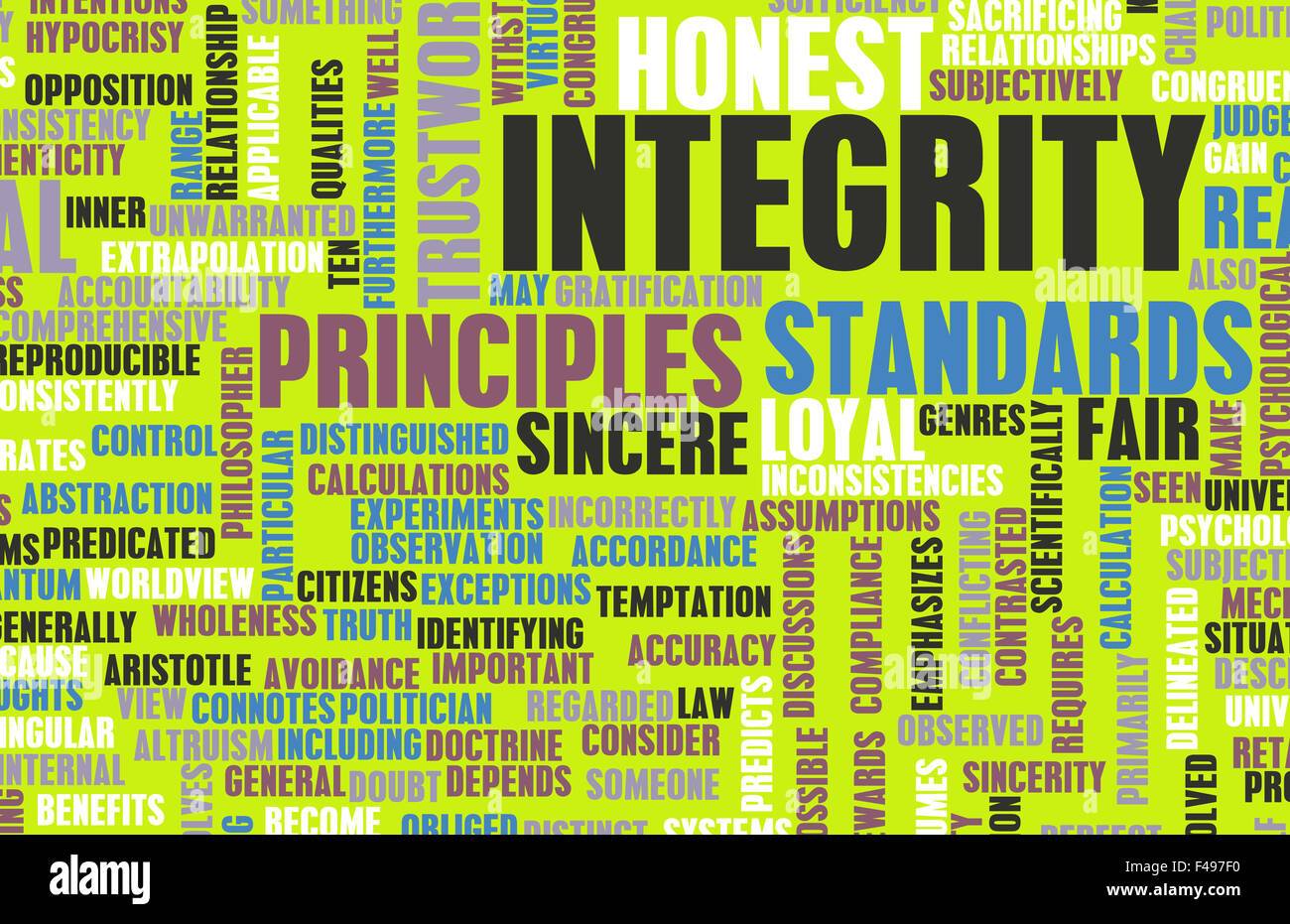 Integrity in a Company and Person Character Stock Photo - Alamy