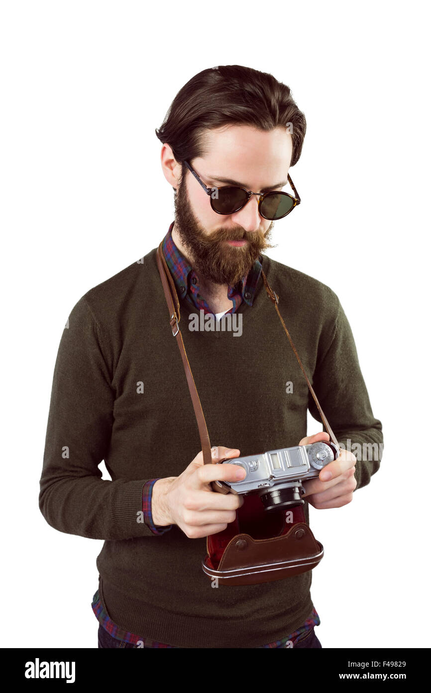 Male hipster looking camera using hi-res stock photography and images ...