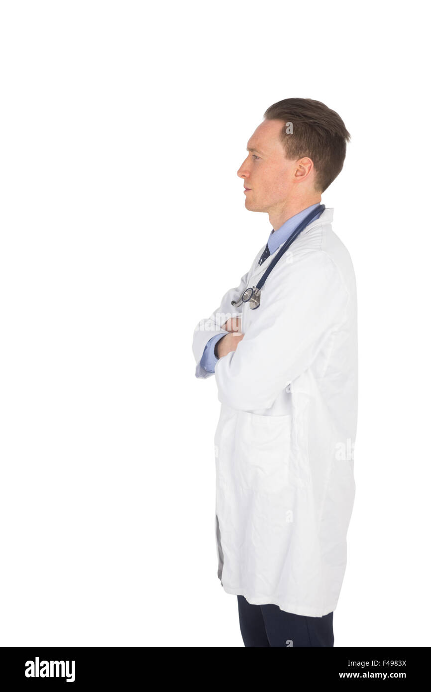 Serious doctor folded arms hi-res stock photography and images - Alamy