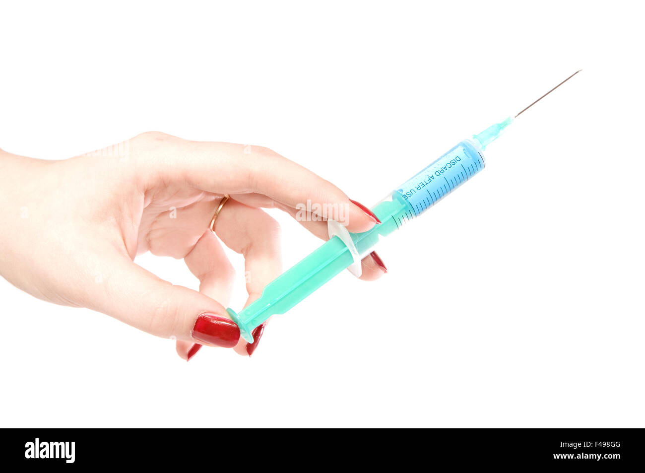 Hand with a syringe Stock Photo - Alamy