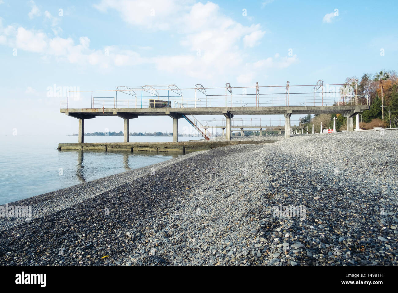 The black sea beach front in Sukhumi, Abkhazia Stock Photo - Alamy