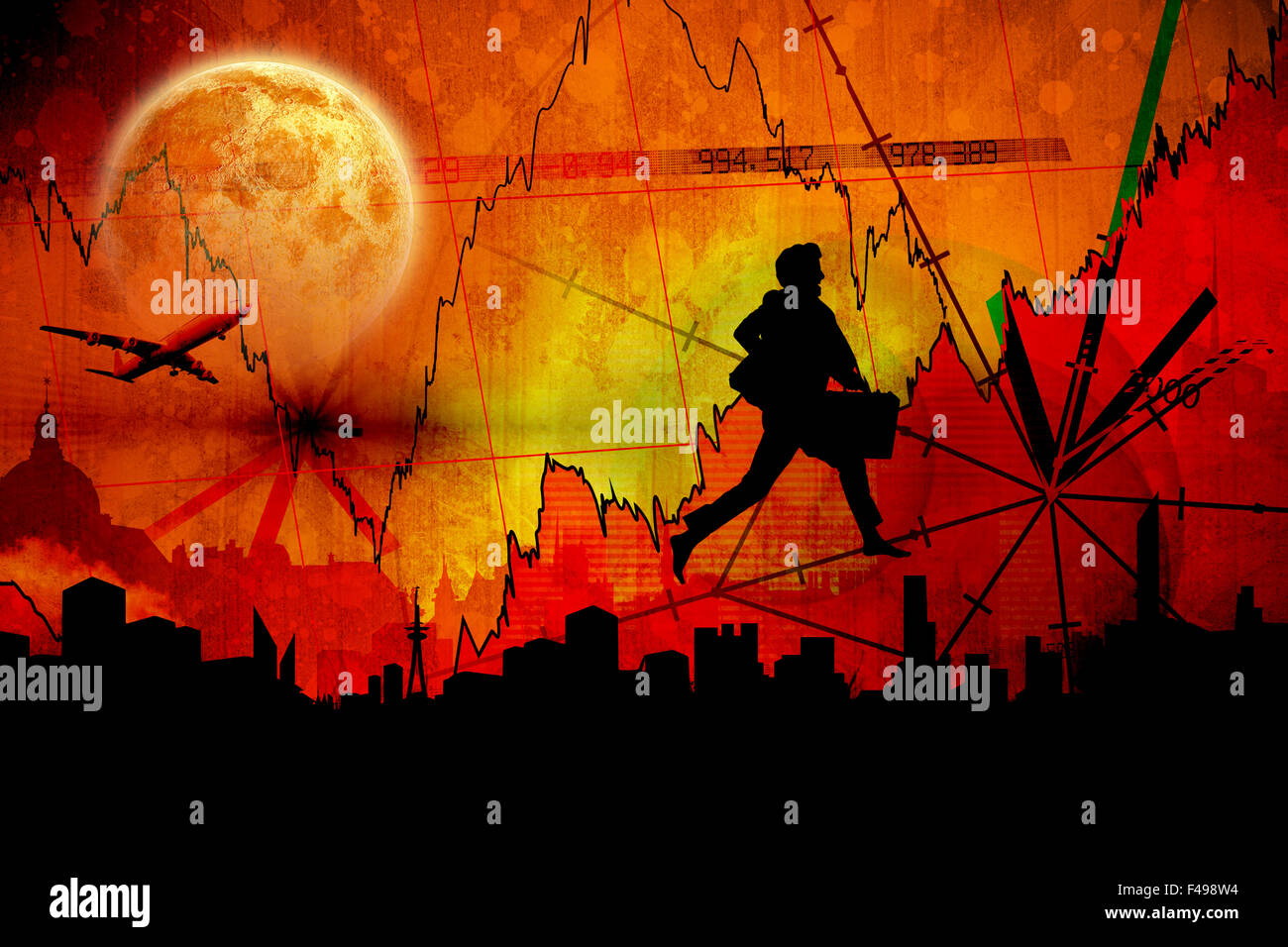 Composite image of full moon Stock Photo - Alamy