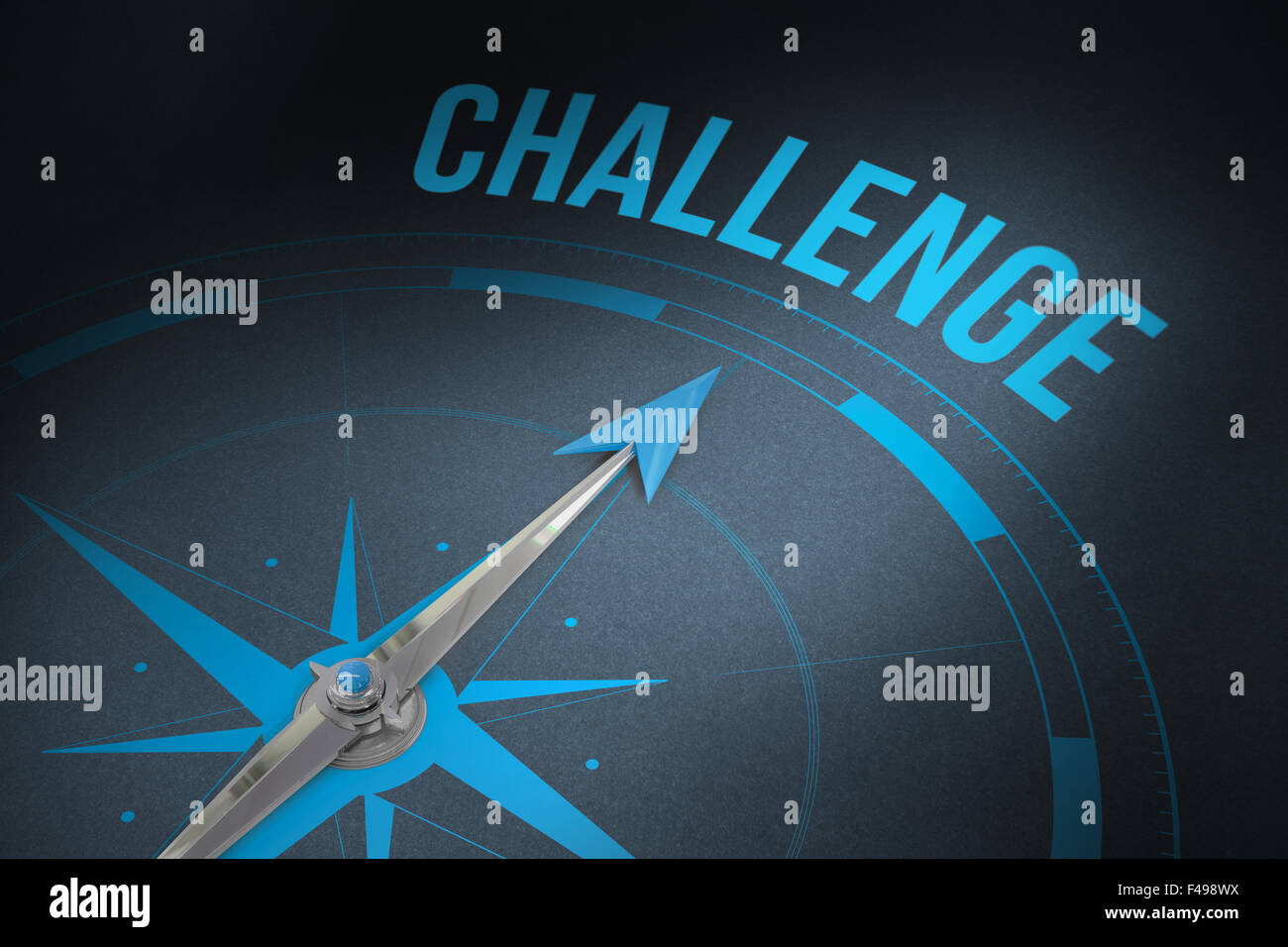 Challenge against grey background Stock Photo - Alamy
