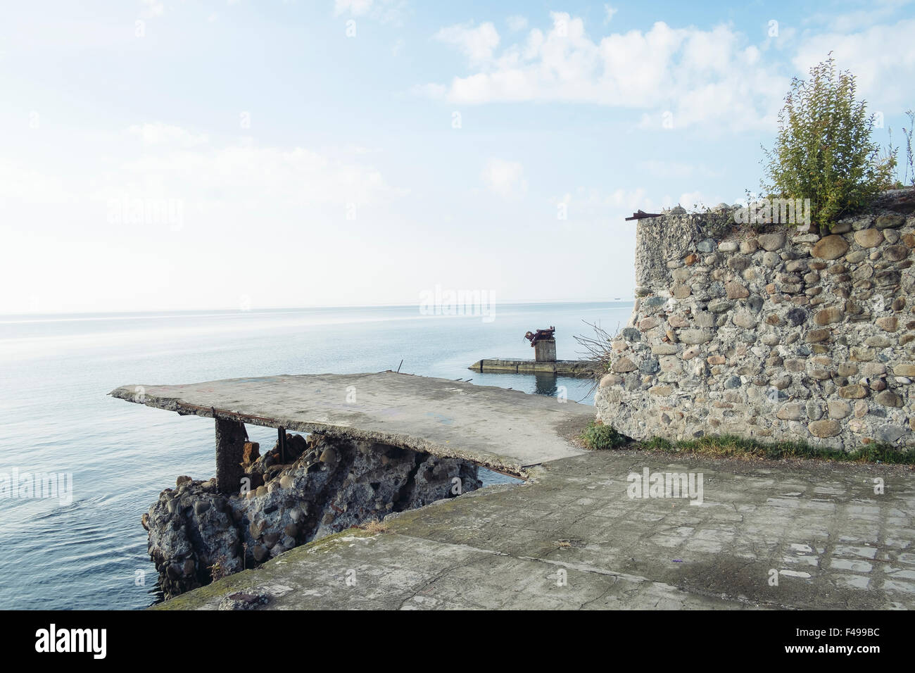 The black sea beach front in Sukhumi, Abkhazia Stock Photo - Alamy