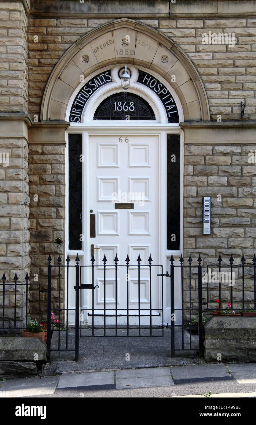 Sir Titus Salts Hospital dated 1868 in the Model Village of Saltaire ...