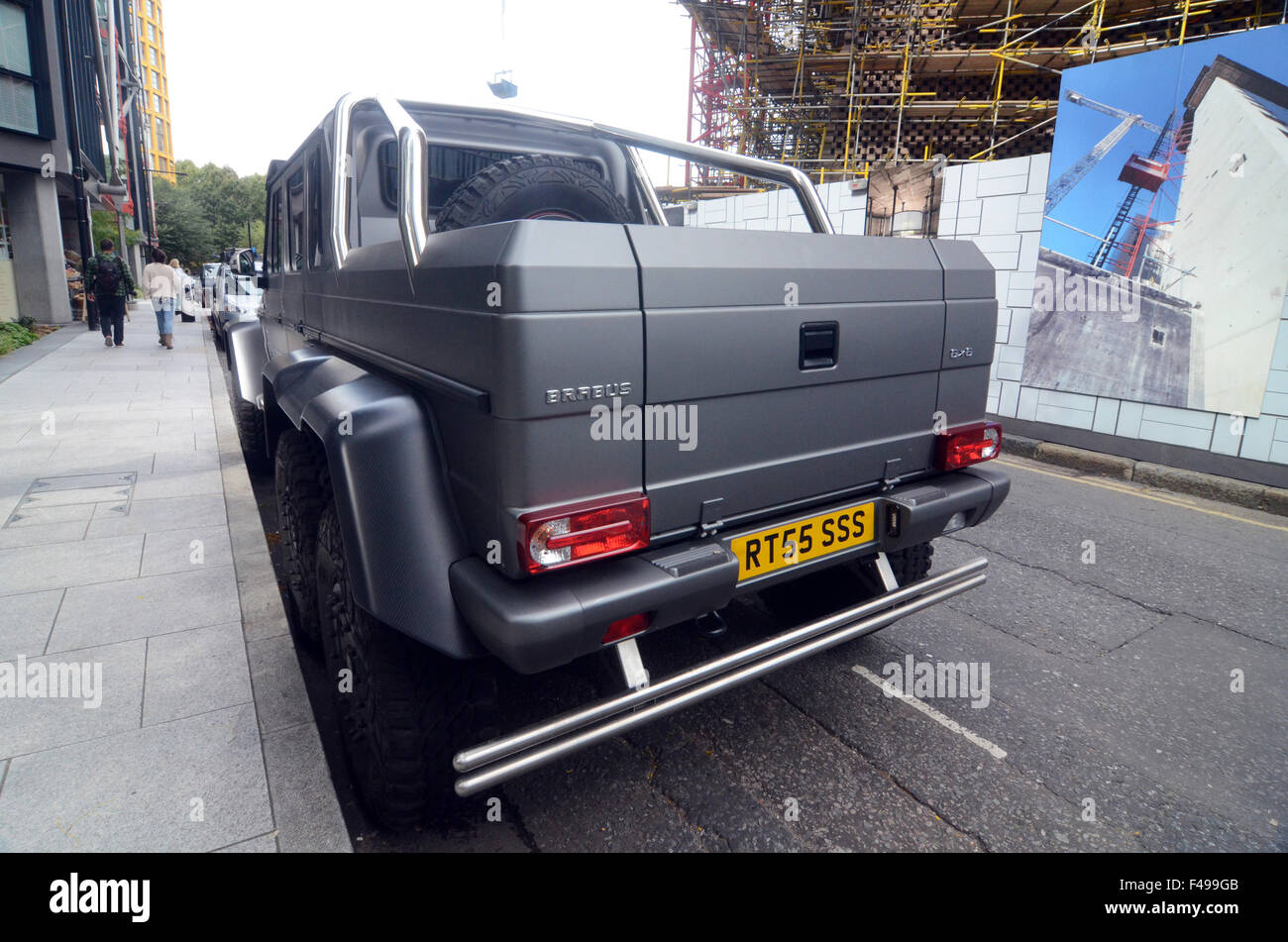 London, UK, 23 September 2015, Brabus 6x6 in street outside Tate Modern ...